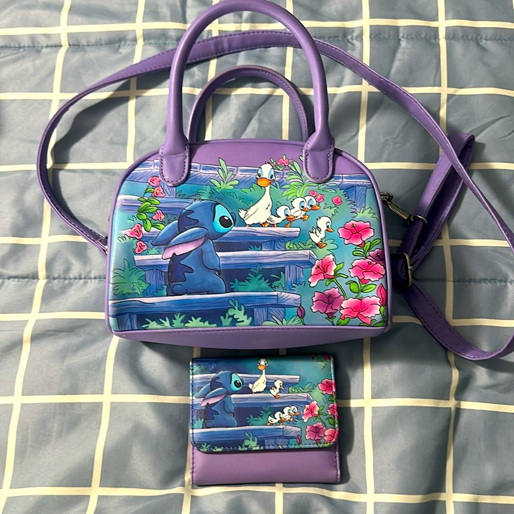 Loungefly Disney Stitch With Ducklings Satchel Bag Wi… - Gem